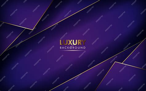 Premium Vector Luxurious Abstract Purple Gradient Golden Line With Overlap Layers Background