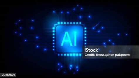 추상 디지털 반도체 홀로그램 에서 기술 컴퓨터 칩 Ai 혁신 개념 Tech Bg 인공 지능 과학 배경 벡터 0명에 대한 스톡