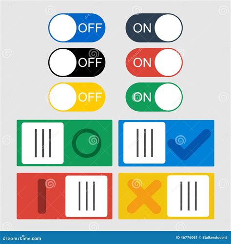 Vector Toggle Switch Icons Stock Illustration Illustration Of