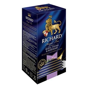 Чай черный Richard Royal Чабрец-Розмарин в пакетиках 2г х 25шт ...