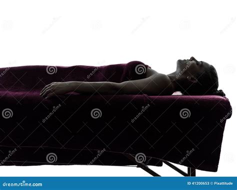 Woman Massage Therapy Silhouette Stock Image Image 41200653