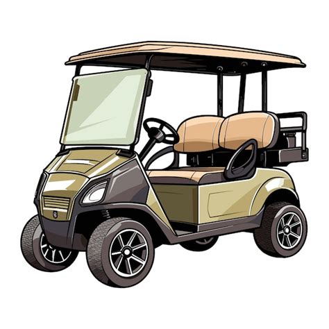 Premium Vector Golf Cart Sport Vehcile Vector Illustration