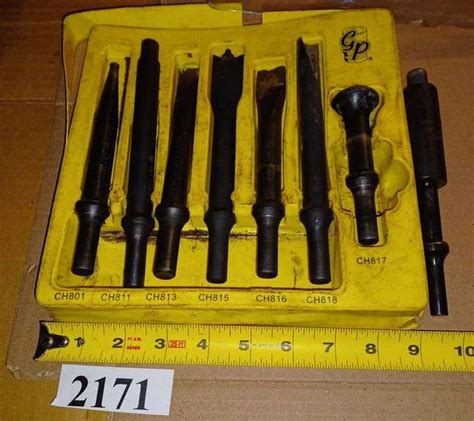 Gray Pneumatic Impact Chisel Set Mark Van Hook Auctioneer