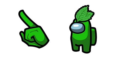 Among Us Green Character Mint Curseur Custom Cursor