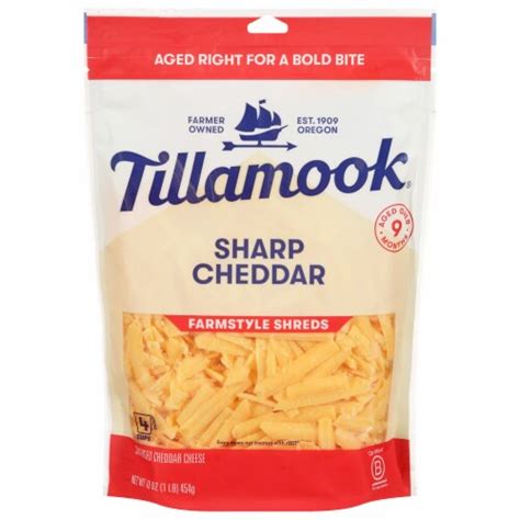 Tillamook® Sharp Cheddar Shredded Cheese Farmstyle 16 Oz Frys Food