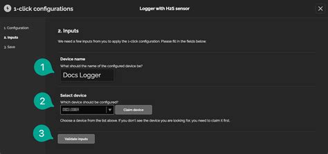 One Click Config Logger Med H2s Sensor Consibio Customer Portal