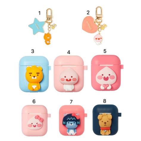 韓國代購 Kakao Friends Apeach Ryan Airpods保護殼 萊恩 桃子吊飾 鑰匙圈 韓國連線 蝦皮購物