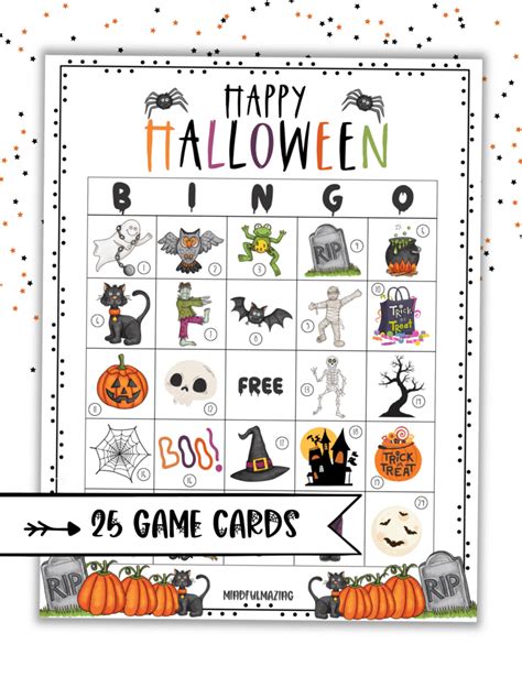 Printable Halloween Bingo Game For Fang Tastic Fun •