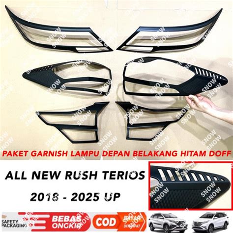 Jual Paket Garnish Depan Belakang Rush Terios 2018 2023 2024 2025 Hitam