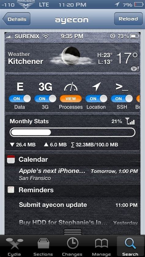Anybody Know What The Monthly Stats Widget Is Called Rjailbreak