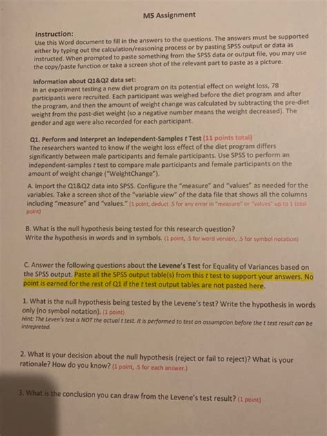 M5 Assignment Instruction Use This Word Document To