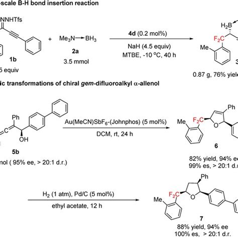 Gram Scale Bh Bond Insertion Reaction And Transformations Of