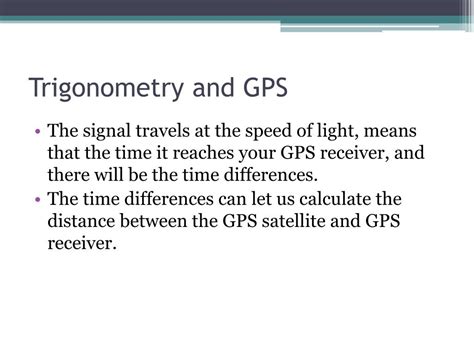Ppt Trigonometry And The Gps Powerpoint Presentation Free Download Id 1837752