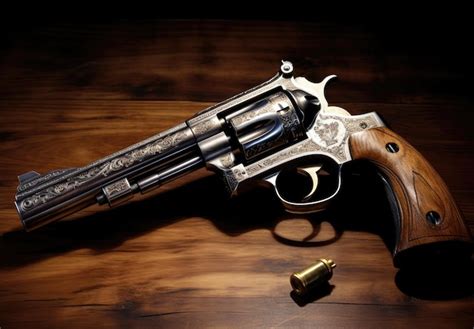 Premium Ai Image A Gun On A Table