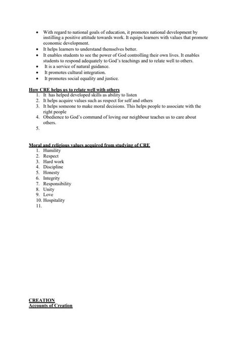 Grade 7 Cre Notes Term 1 12911