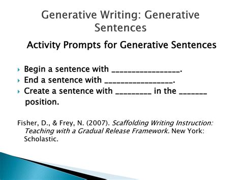 Ppt Generative Writing Powerpoint Presentation Free Download Id2641793