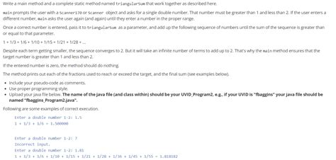 Solved Write A Main Method And A Complete Static Method