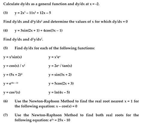 Solved Calculate Dy Dx As A General Function And Dy Dx At X Chegg Com