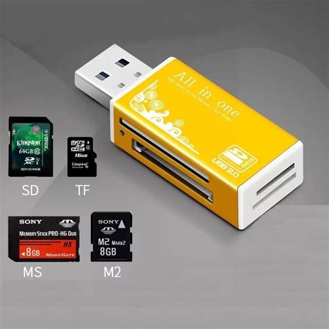 Sony Otg 4 In 1 อะแดปเตอร์การ์ดรีดเดอร์ Usb สําหรับ Sd Tf Ms M2 แล็ปท็
