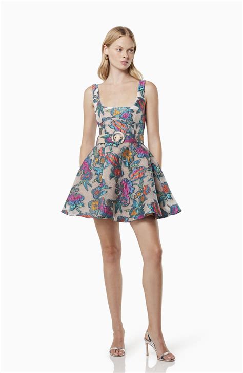 Elliatt Zenobia Floral Jacquard Fit And Flare Cocktail Dress Nordstrom