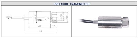 Thimble 4 20ma Industrial Pressure Sensor Bp156tc Ceramic Pressure Transmitter