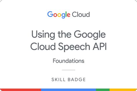 Online Course Using The Google Cloud Speech API From Google Class