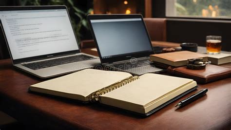 a side by side comparison of a modern laptop and a classic leather