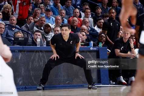 Cincinnati Bearcats Head Coach Wes Miller Coaches From The Sideline