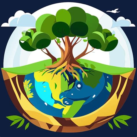 Premium Vector Lofo For Ecosolutions Company Image Of A Globe Growing