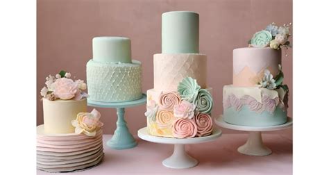 Pastel Cakes Soft Shades Elegant Designs
