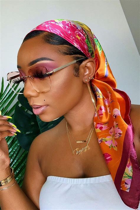 Bed Of Flowers Head Scarf Multi Scarf Hairstyles Head Scarf Styles