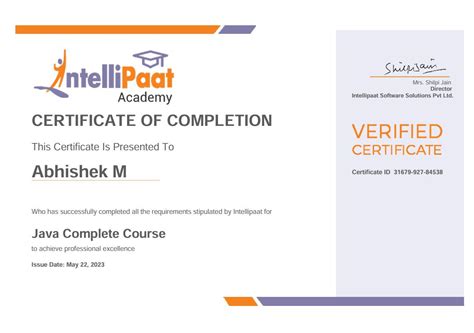 Abhishek M On Linkedin Javadeveloper Certified Intellipaat