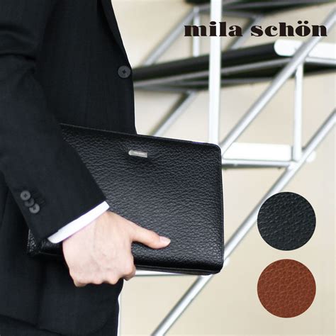 【楽天市場】セカンドバッグ メンズ Mila Schon ミラショーン Nero ネロ ブランド 本革 クラッチバッグ レザー 軽量 日本製