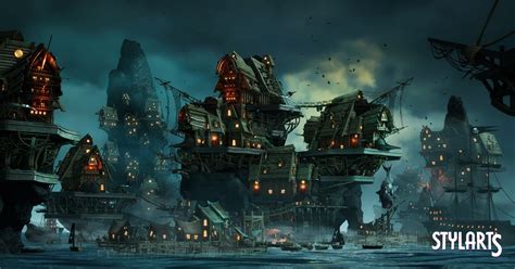 Stylized Pirate Port City Modular 3d Fantasy Unity Asset Store