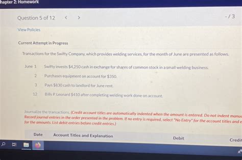 Hapter 2 Homework Question 5 Of 12 13 View StudyX