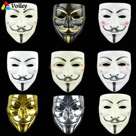 1pcs 8 Style Party Masks V For Vendetta Mask Anonymous Guy Fawkes Fancy