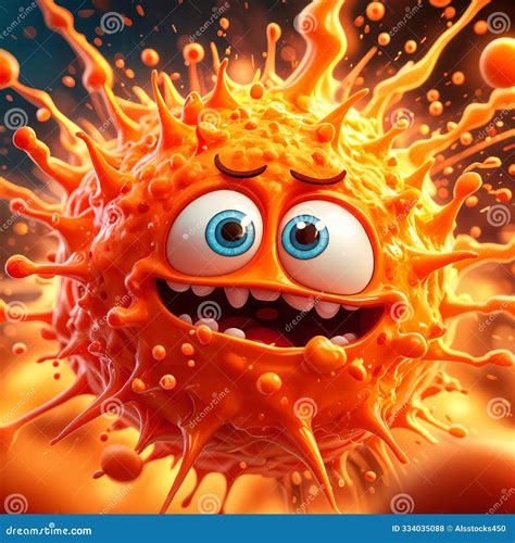 Orange Explosion With Face Stock Illustration Illustration Of