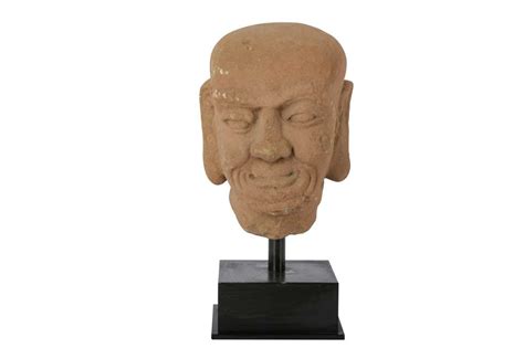 Lot 656 A Chinese Stone Head Of An Arhat