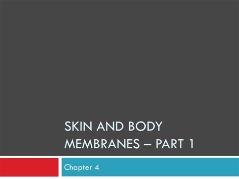 Ppt Skin And Body Membranes Part 1 Powerpoint Presentation Free