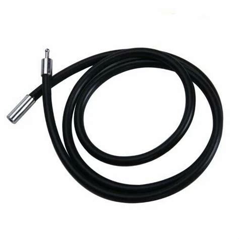3mm Black Rubber Cord Necklace With Stainless Steel Closure 16 Inch