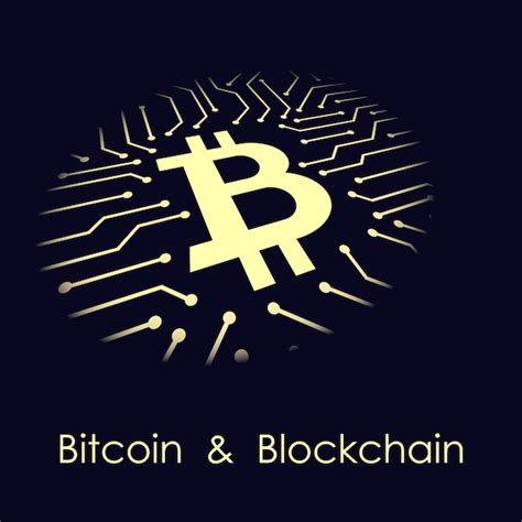 비트코인 블록체인 배너 프리미엄 벡터