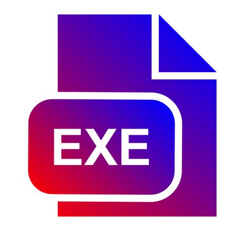 Exe Extension Generic Flat Gradient Icon