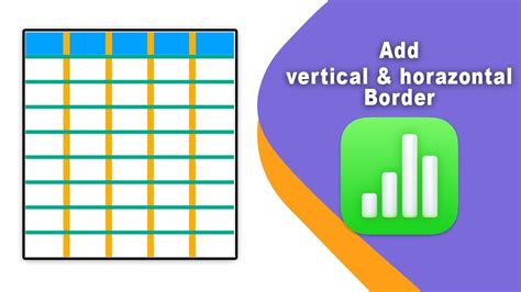 How To Add Vertical And Horizontal Borders To A Table In Apple Numbers Spreadsheet On Mac