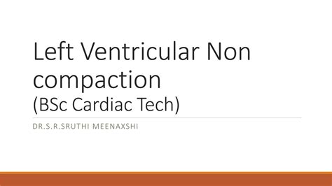 Left Ventricular Noncompaction Ppt