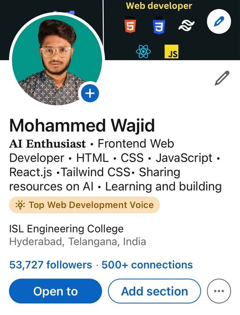 Mohammed Wajid On Linkedin Webdevelopment Skills Achievement Github Frontenddeveloper…