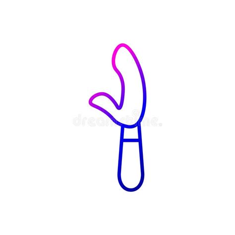 Penis Simulator Outline Icon Adult Toy In Sex Shop Purple Gradient