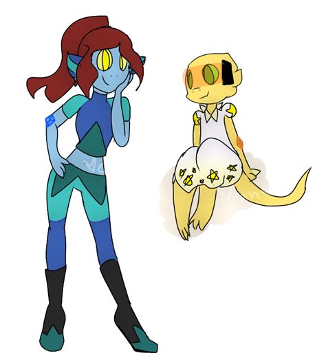 Utsu Crossover Alphys And Undyne Rough Redesign By Datundertaleperson