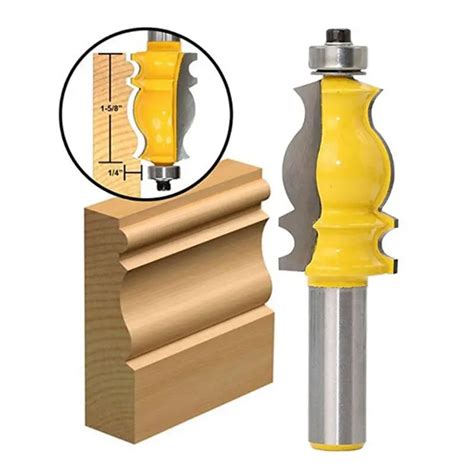 1 Set Architectural Molding Router Bit 12inch Shank Tenon Cutter For