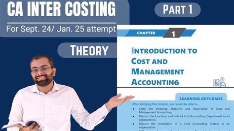 Ca Inter Costing Chapter 1 Costing Theory Costing Lectures For May