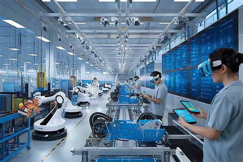 Ai Powered Smart Factory Optimizing Productivity Background Smart Factory Ai Integration